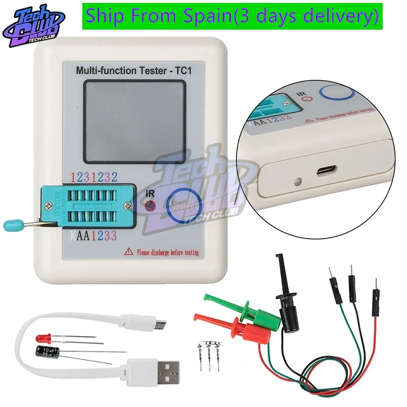 TC-T7-H TCR-T7 LCR-TC1 LCR-TC2 Transistor Tester Multimeter Display ...