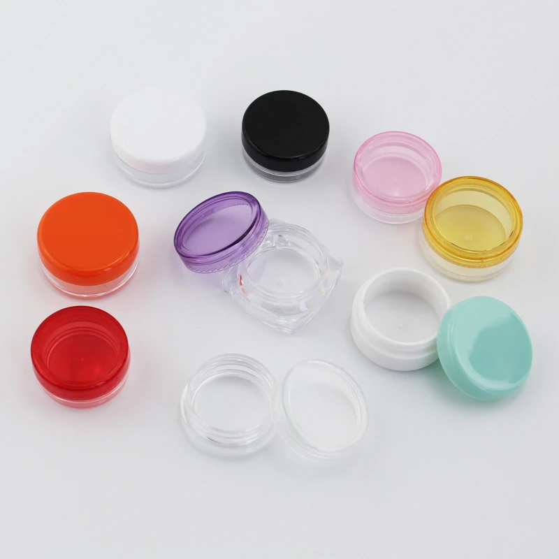 12pcs Empty Small Jars Refillable Mini Plastic Bottle Cosmetic Jar ...