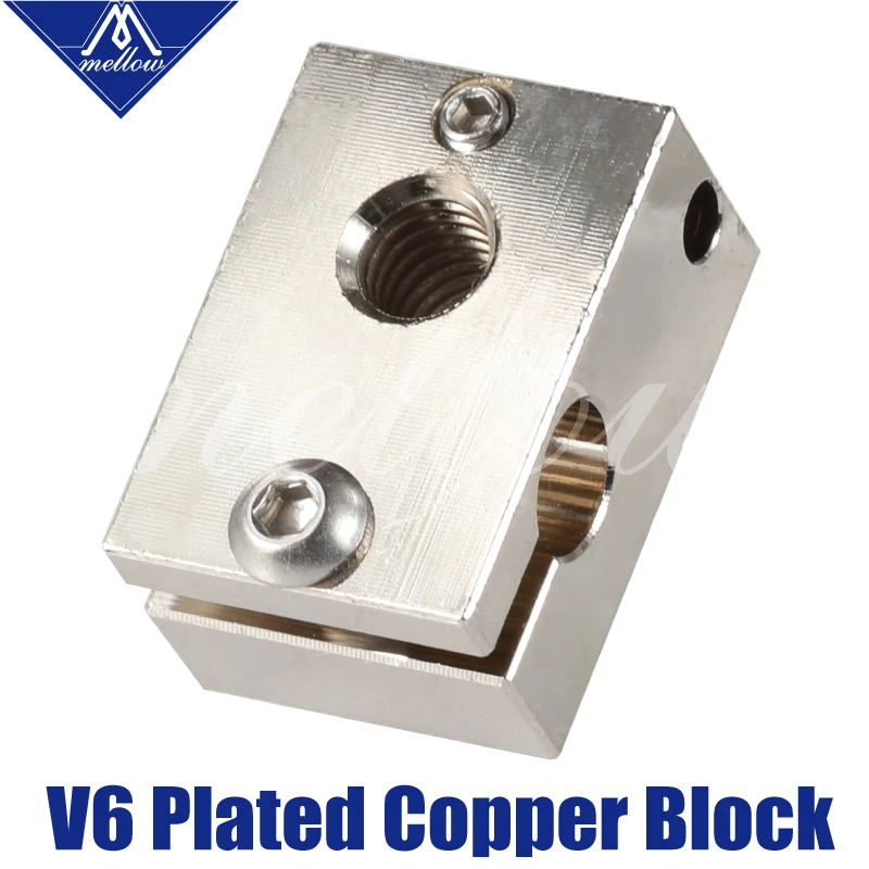 Mellow Top Quality Cnc All-metal Dual Extrusion V6 Copper Heater Block ...