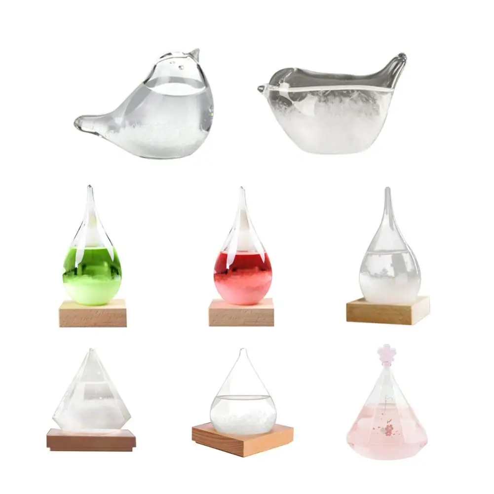 Storm-Glass-Bird-Shape-Glass-Weather-Forecaster-Station-Crystal-Droplet ...