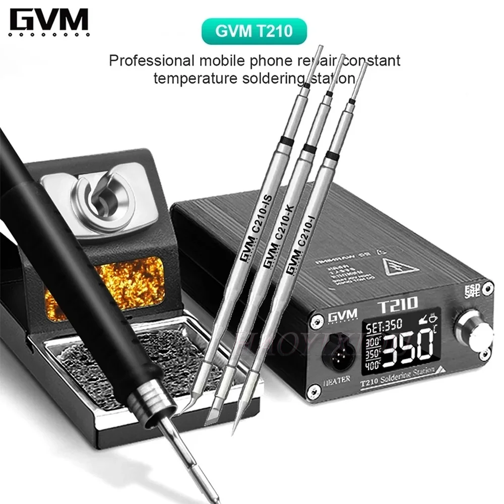 SUNSHINE GVM T210 Digital Display Adjustable Temperature Soldering Station For Mobile Phone ...