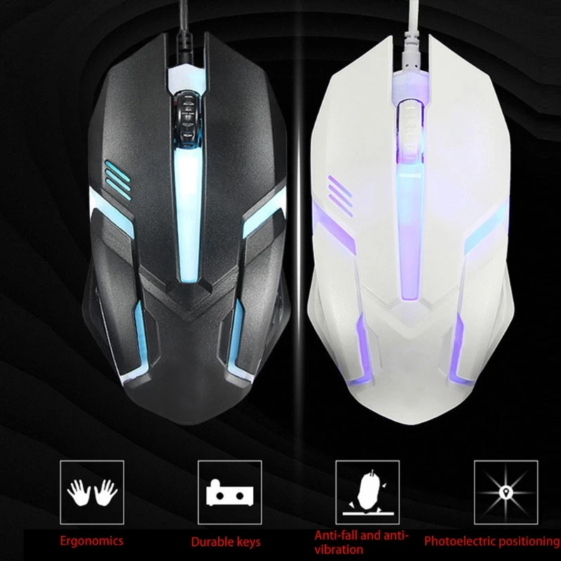 Ergonomic-Wired-Gaming-Mouse-Button-LED-2000-DPI-USB-Computer-Mouse ...