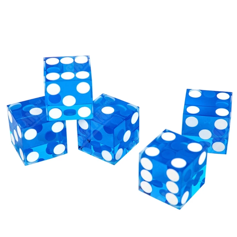 5pcs-High-grade-Acrylic-Transparent-Dice-D6-19mm-Casino-Dice-with-Razor ...