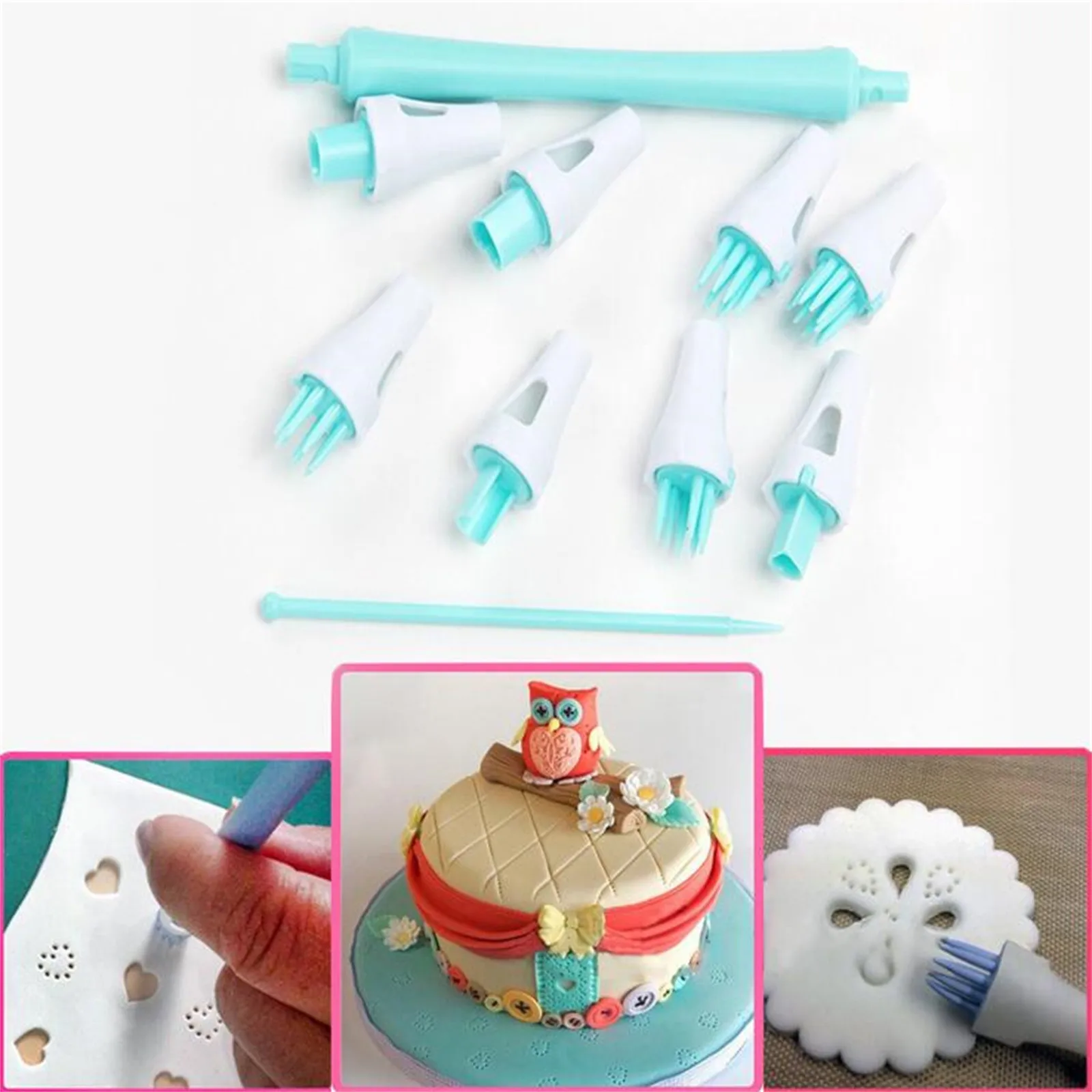 Cake Tool Biscuit Carving Tool Love Water Drop Plastic Embossing Mold ...
