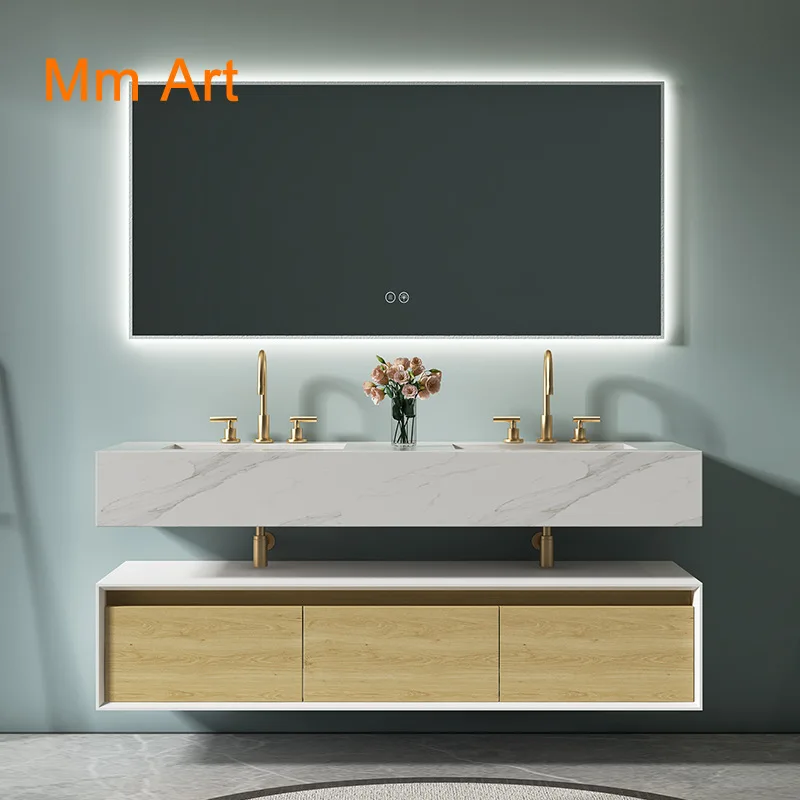 European-Style-Modern-Floating-Bath-Top-Double-Sink-Bathroom-Vanity ...