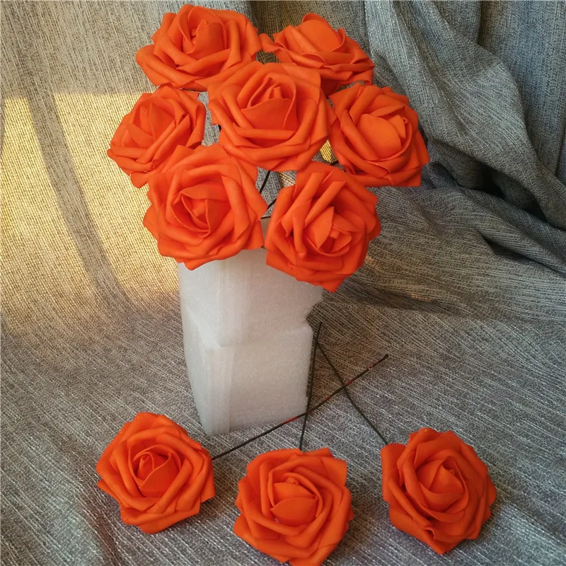 Gebrande-Oranje-Bloemen-Nep-Rozen-Groothandel-Voor-Bruiloft-Tafel ...