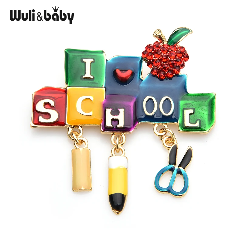 Wuli-baby-Enamel-School-Brooches-Stationary-Tools-Party-Casual-Brooch ...