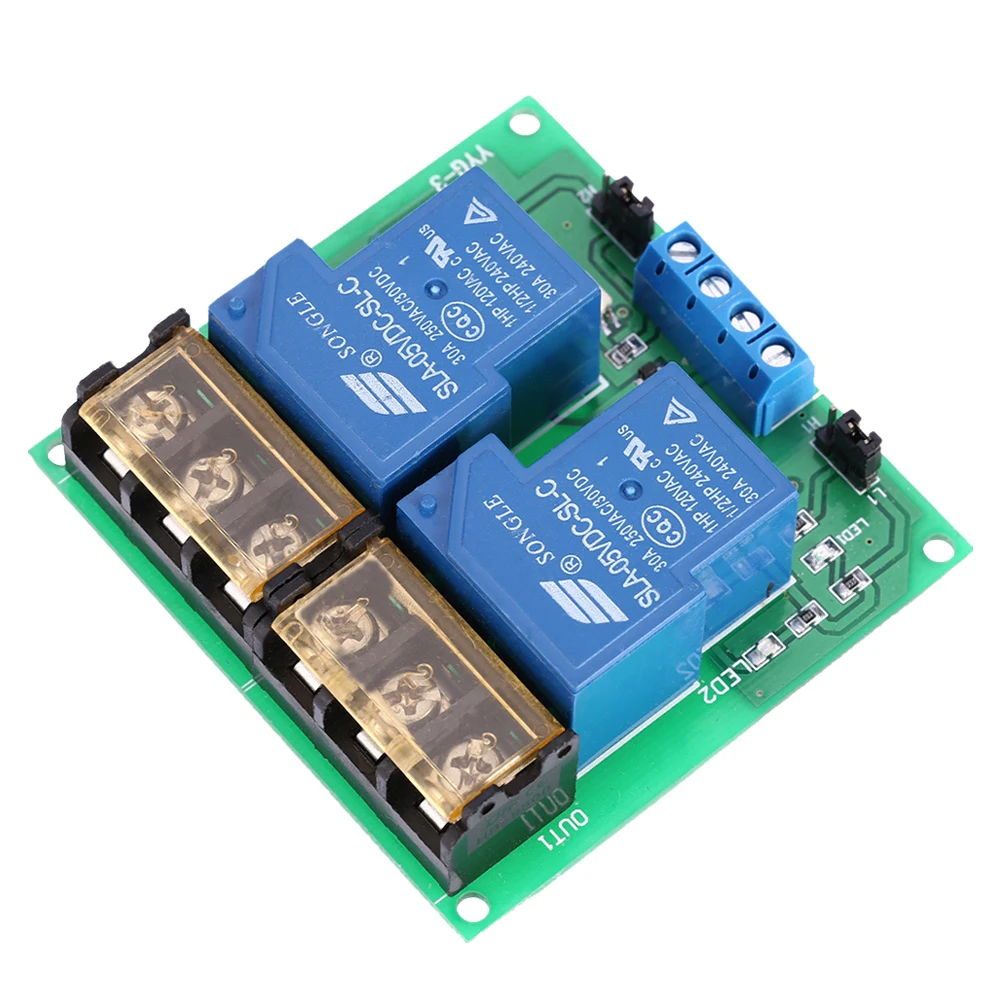 2-Channel-Relay-Module-12V-5V-24V-DC-30A-Relay-Board-Module-Optocoupler ...