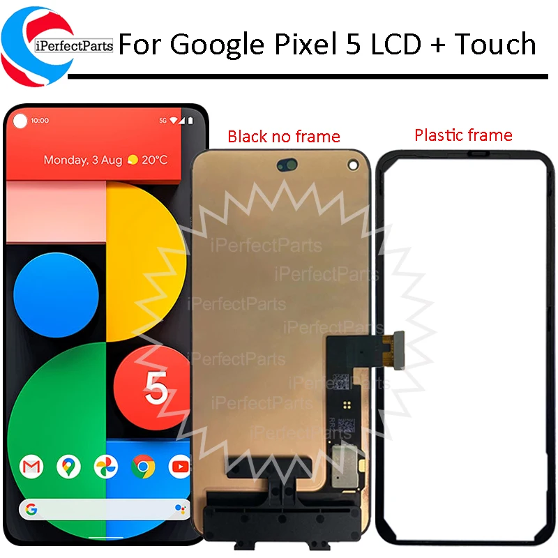 6.0" For Google Pixel 5 Lcd Display With Frame Touch Panel Screen ...