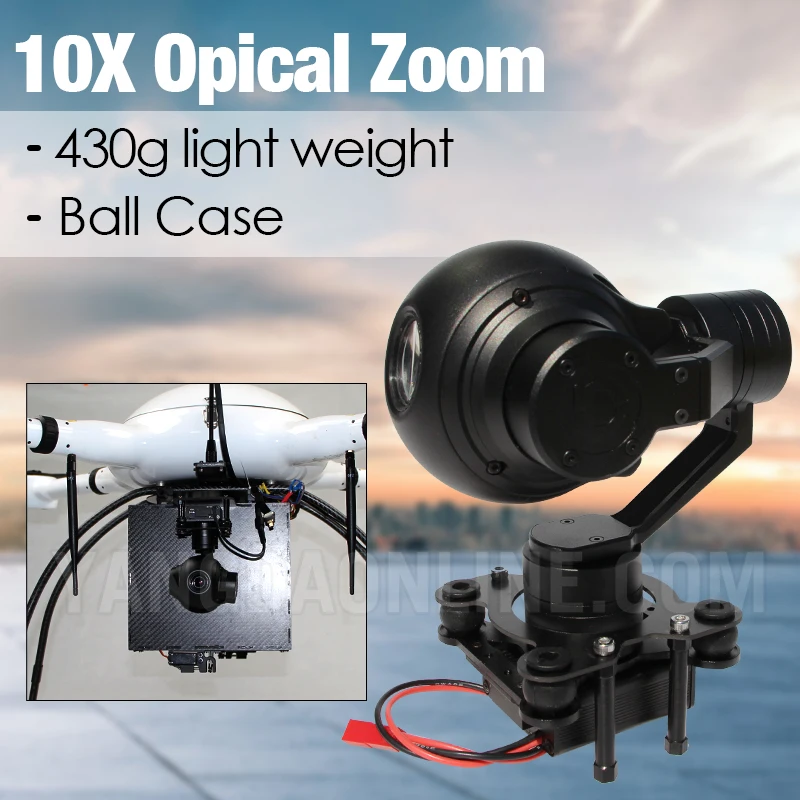 Ball case 1080P 10X Zoom Camera for Drone and UAV Drone Camera Gimbal ...
