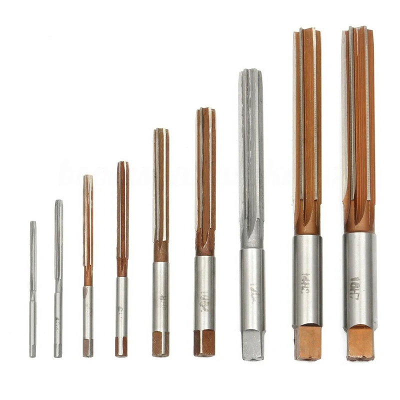 9Pcs-Hand-Reamer-3-16mm-Shank-H8-High-Speed-Steel-Straight-Manual ...