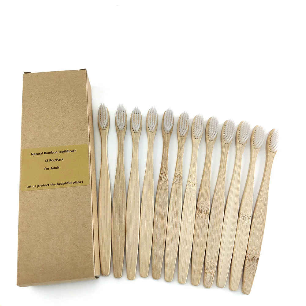 12PCS Eco Friendly Vegan Bamboo Toothbrush For Travel - Shop The Veganary