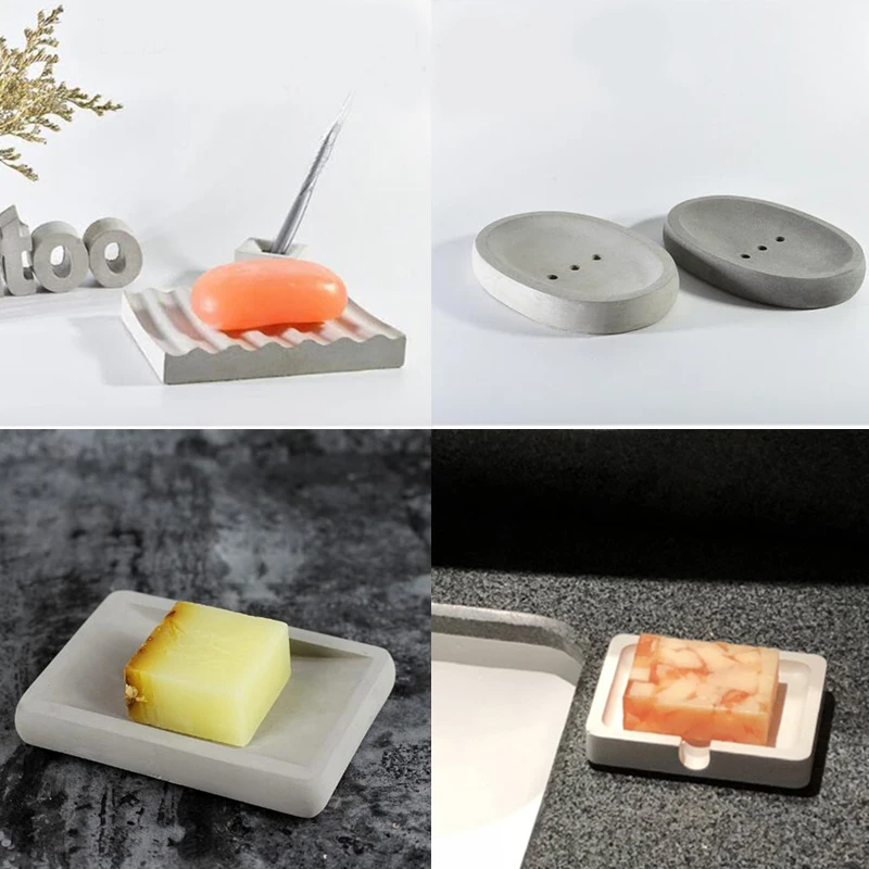 Cement Soap Box Silicone Mold Concrete Diatom Clay Sanitary Ware ...