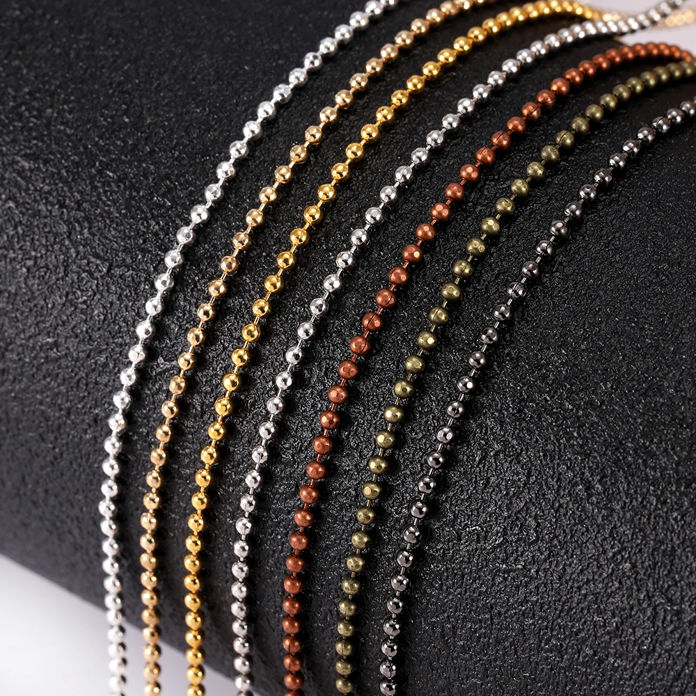 5-Meter-Lot-Gold-Color-Copper-Faced-Ball-Bead-Chains-Round-Beads-Chains ...