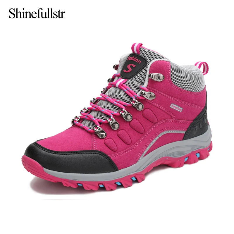Уличные походные ботинки; женские нескользящие треккинговые ботинки ...