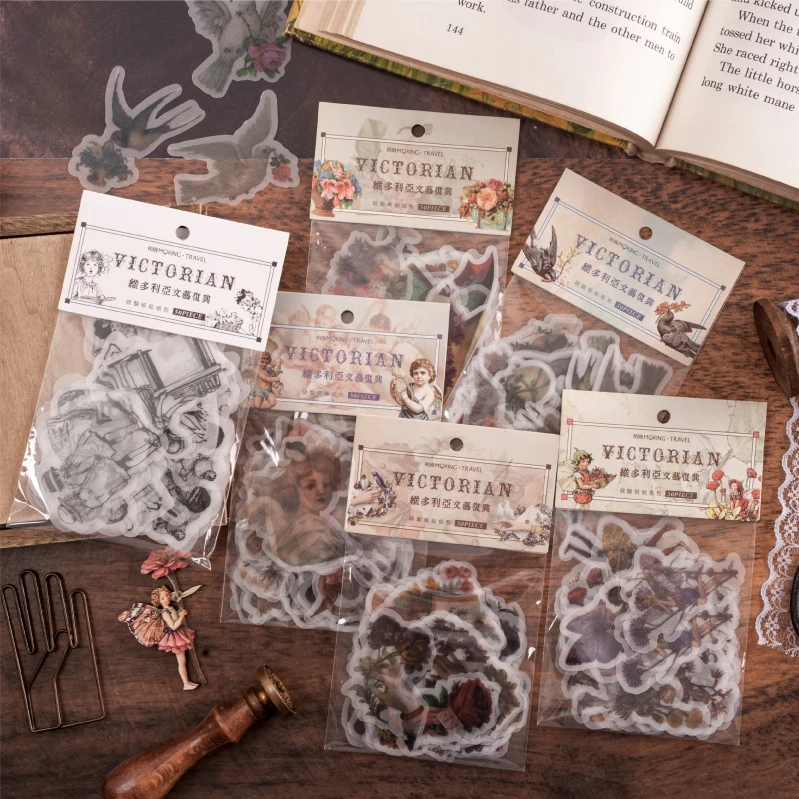 Retro Victorian Renaissance Series junkJournal Decorative PET Stickers ...