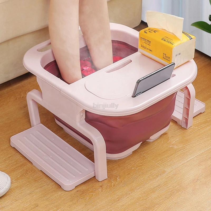 Foldable-Footbath-Plain-Foaming-Massage-Bucket-Plastic-Foot-Bath-Basin ...