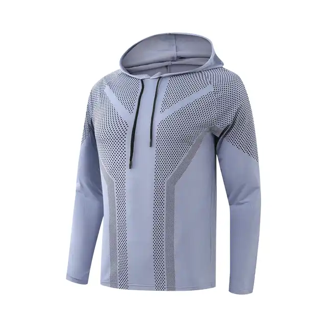 Casual Long Sleeve Men's Breathable Gym Fitness Hooded T Shirt - Men's Fitness Apparel, Men's ...