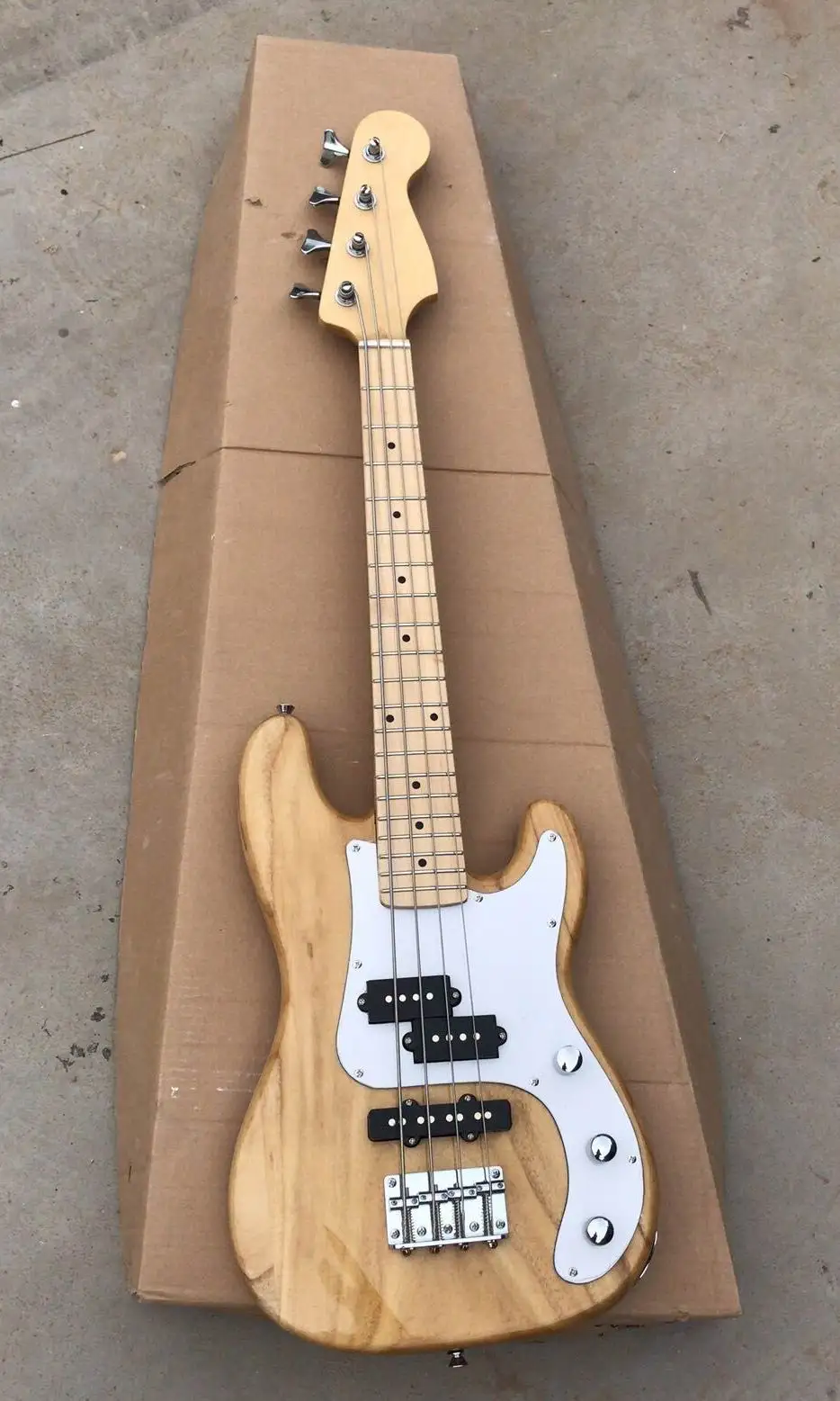 Wholesale Guitar Top Quality 4 String Electric Bass Guitar In Natural ...