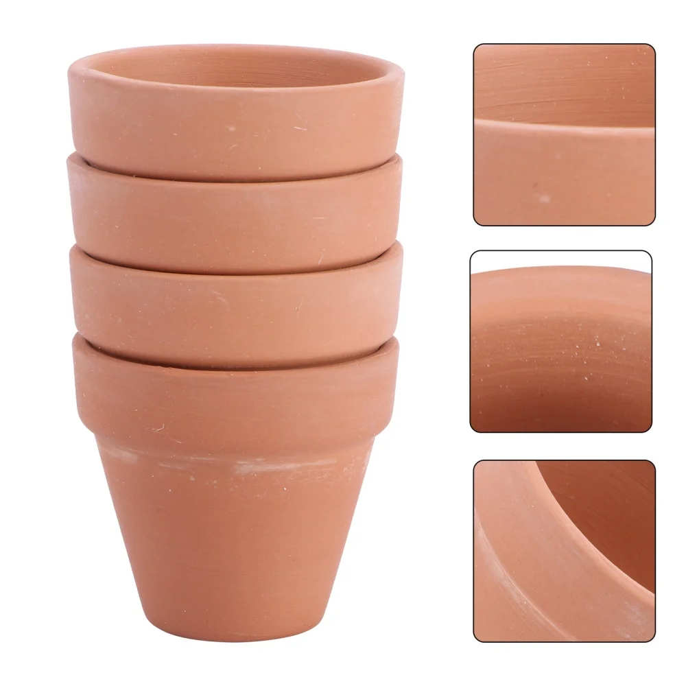 10pcs 5.5x5cm Small Mini Terracotta Pot Clay Ceramic Pottery Planter Cactus Flower Pots ...