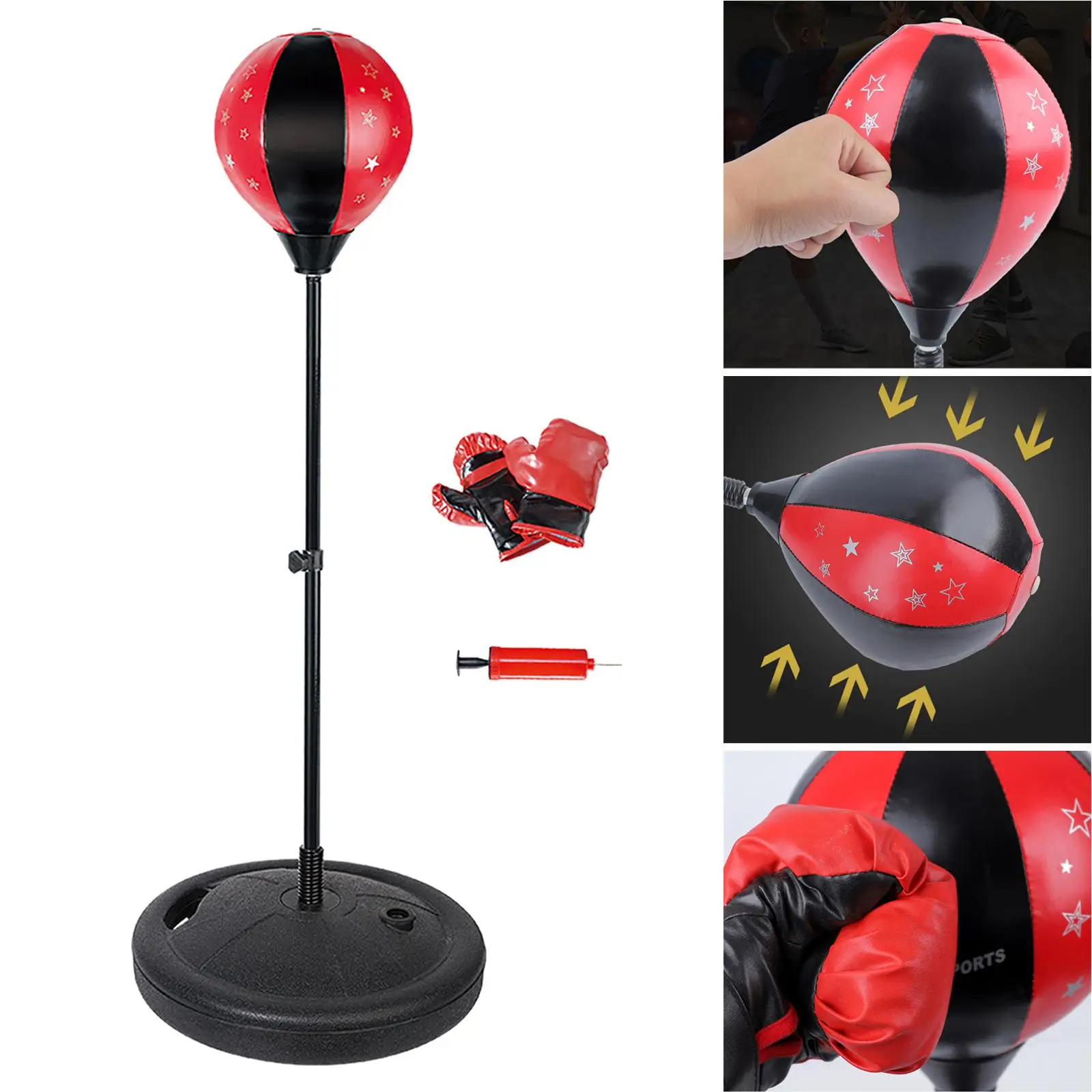 Punching Bag Set For Kids Includes Standing Base Portable Long-lasting ...