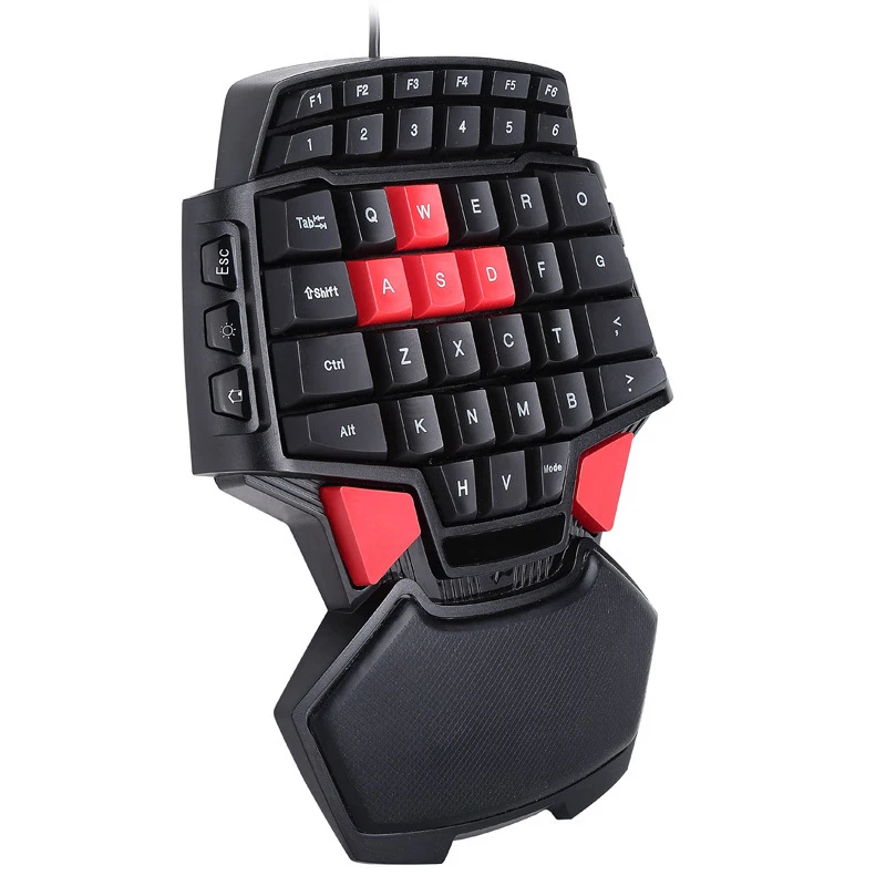 Wired Gaming Keyboard Double Space Left And Right Hand Usb Single Hand ...