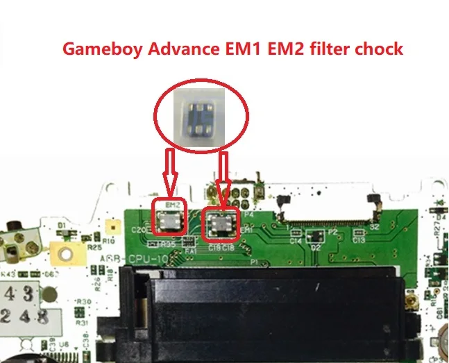 20-piezas-para-Nintendo-Gameboy-Advance-GBA-EM1-EM2-filtro-Inductor ...