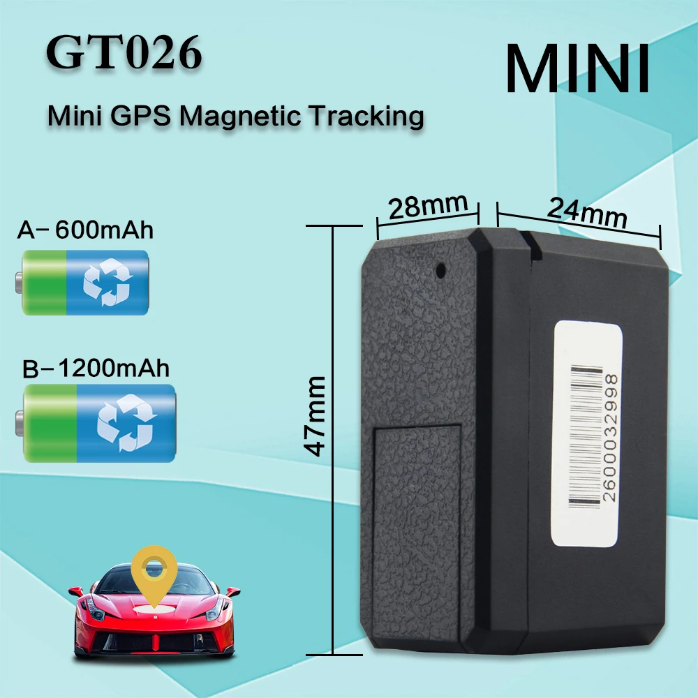 Mini rastreador gps inteligente gt026, localizador pessoal de veículo ...