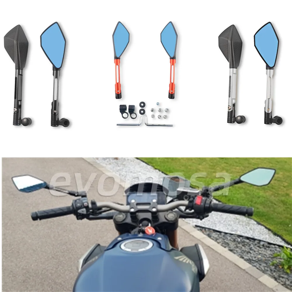 Motorcycle CNC Aluminum Rear View Rearview Mirrors Side Mirror For ...