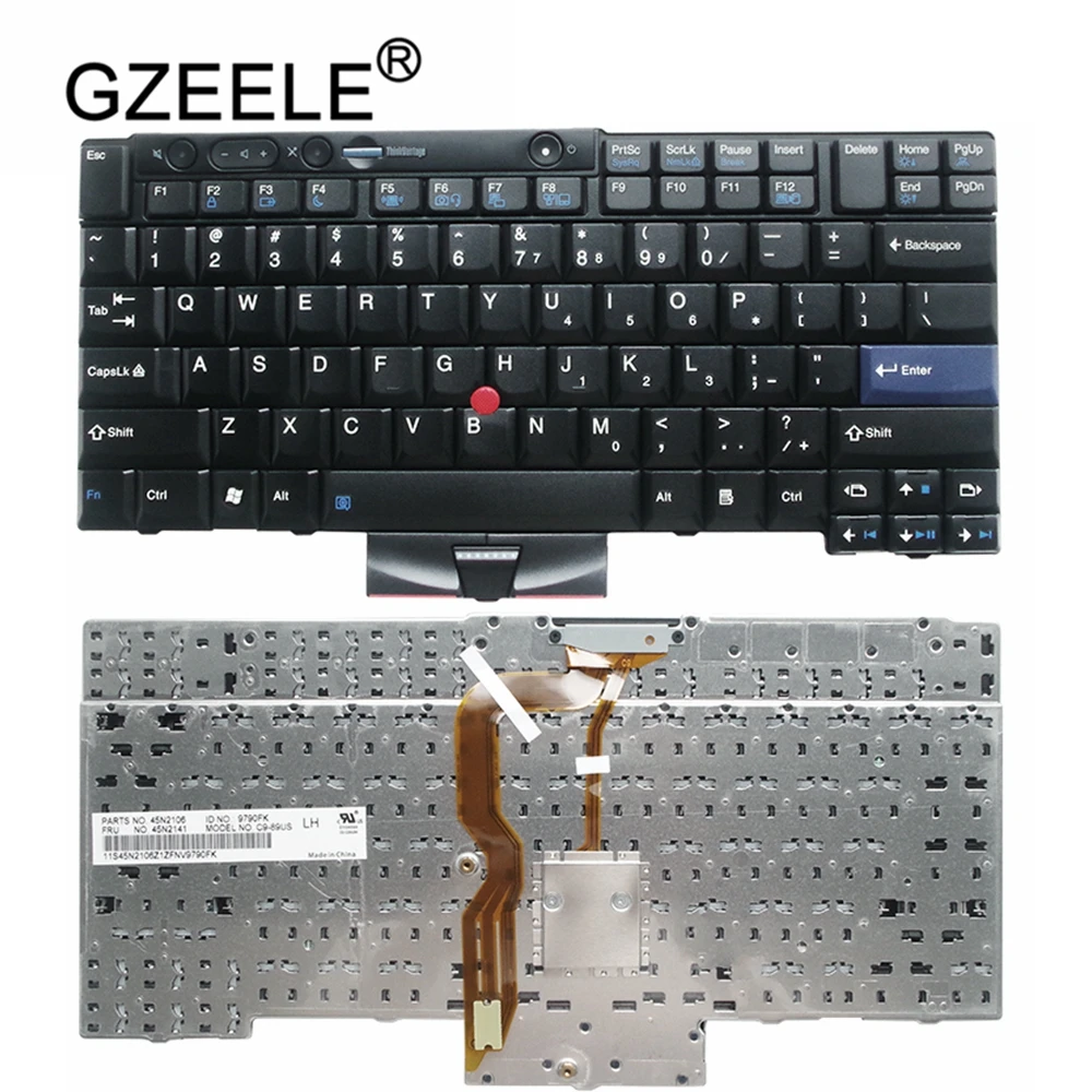 QH GZEELE English US Keyboard for Lenovo for thinkpad T410I X220 X220I ...
