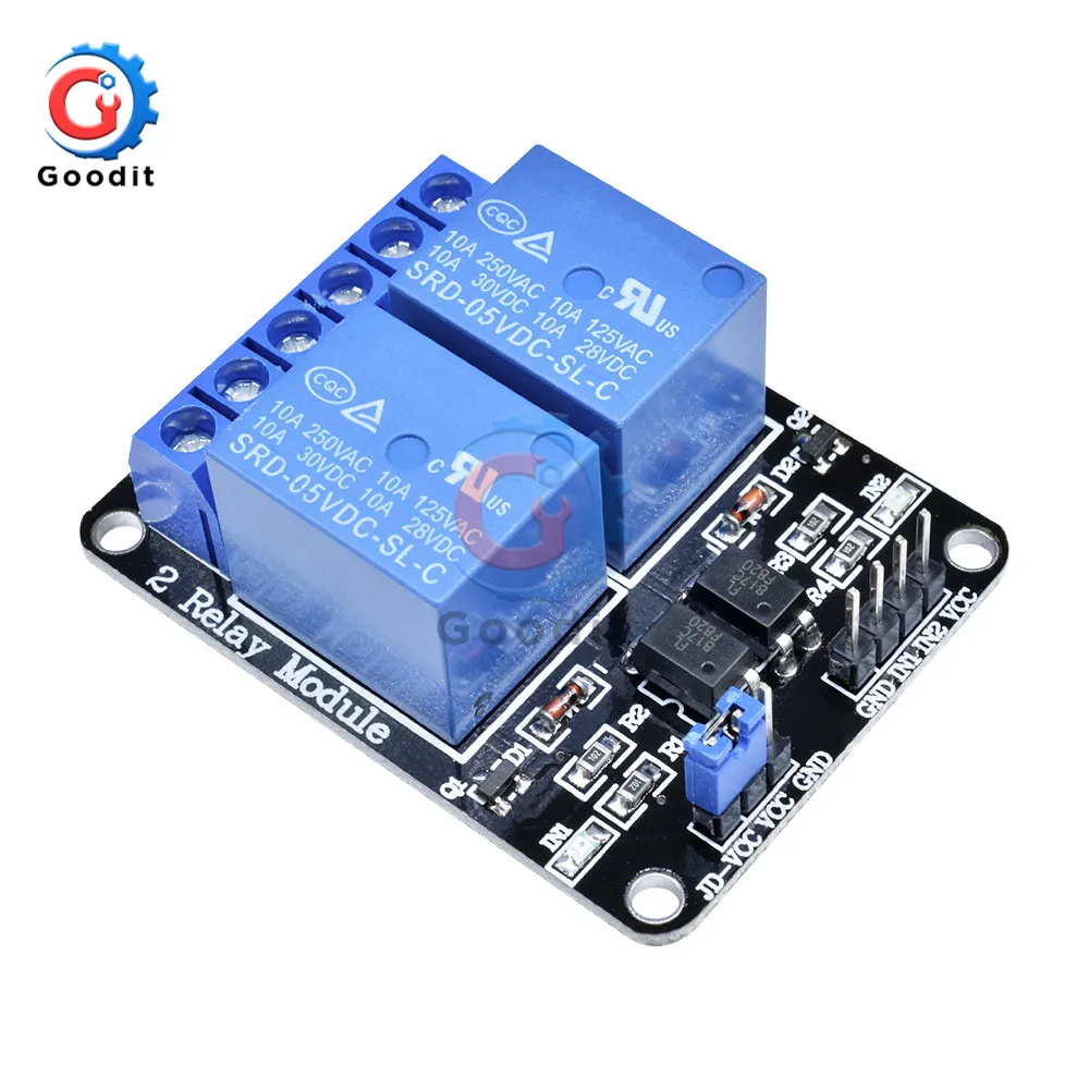 5V-2-Channel-Relay-Module-High-and-Low-Level-Trigger-With-Optocoupler ...