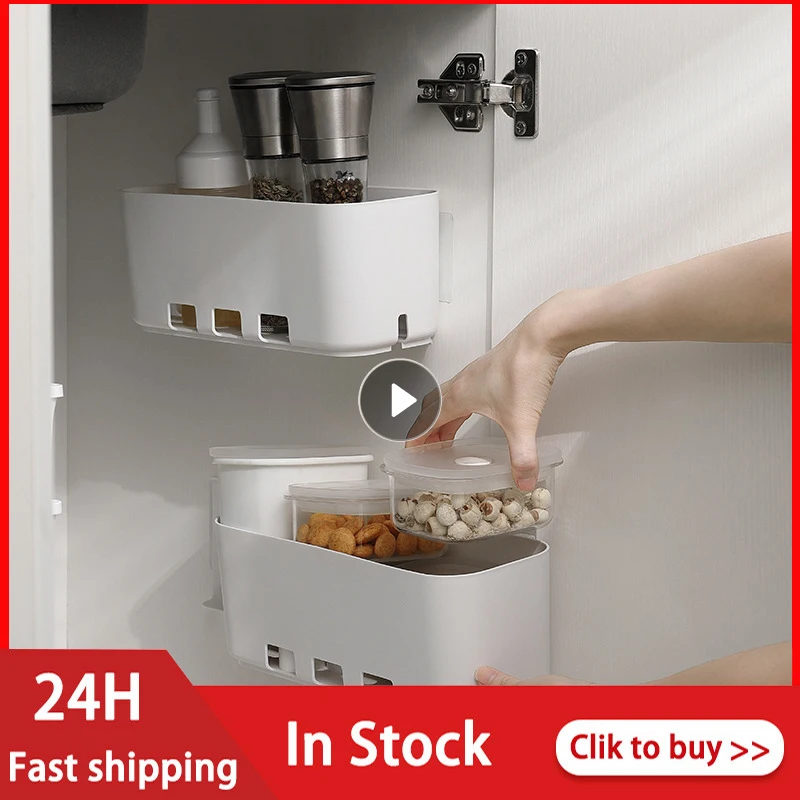 Kitchen-Storage-Rack-Cabinet-Retractable-Drawer-Type-Rack-Multi ...