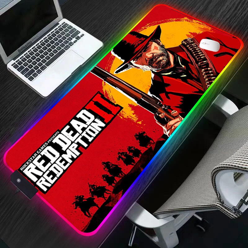 RGB Movie Red Dead Redemption 2 Accessories Mouse Pad Gamers Decoracion ...