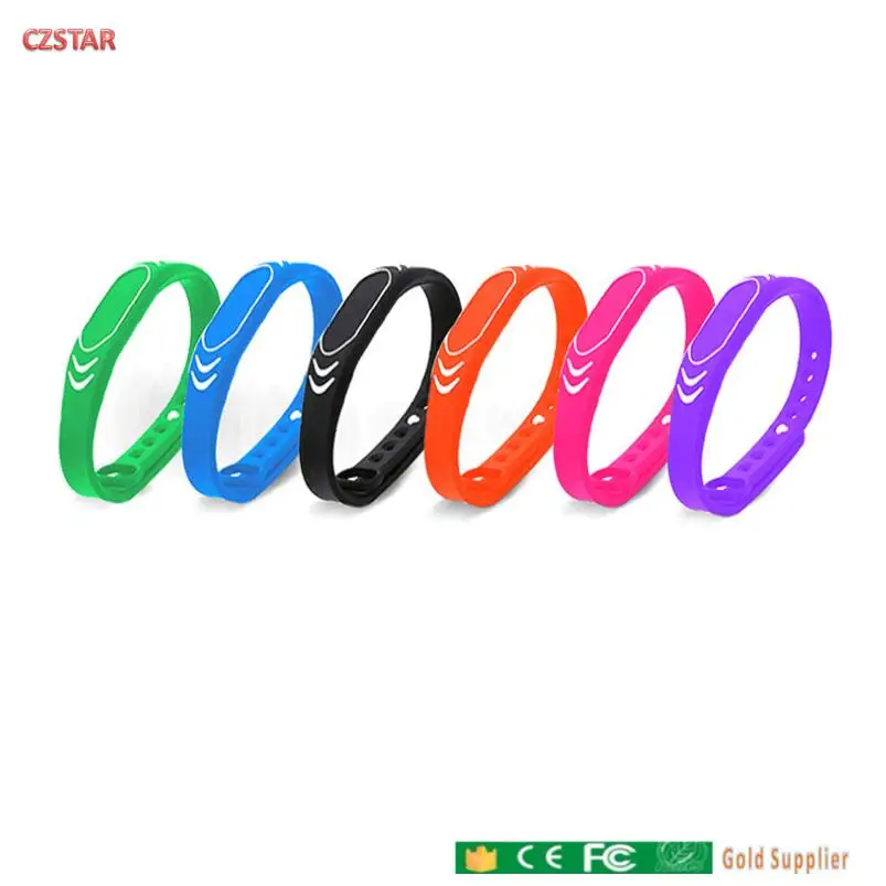 50pcs-colorful-rfid-wristband-bracelet-tags-13-56mhz-HF-waterproof ...
