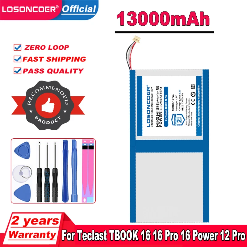 13000mah For Teclast Tbook 16 Pro 16 Power 12 Pro T16 Tablet Battery ...