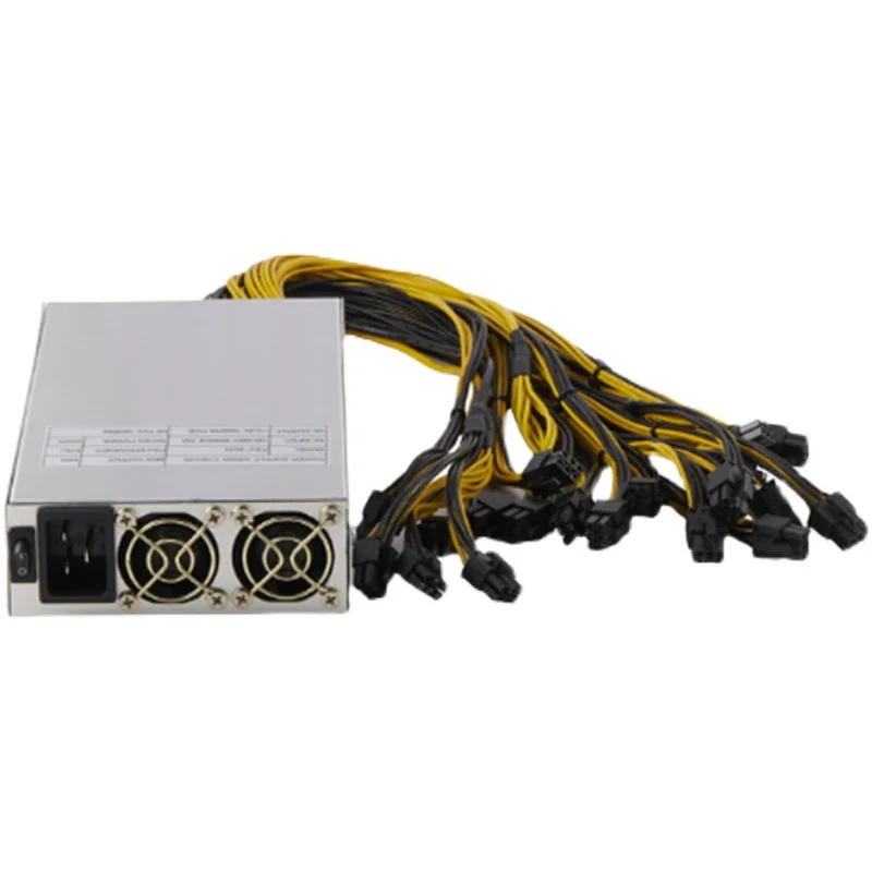 Miner PSU For ZUMAX 1U Single 12V 12*6Pin Mining Power Supply 3600W ...