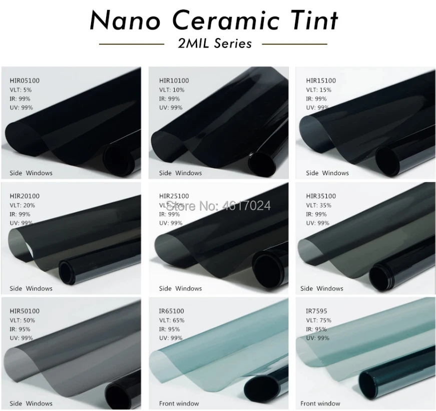 50cmX300cm IR100% Nano Ceramic Film Super Quality High Heat Resistant ...