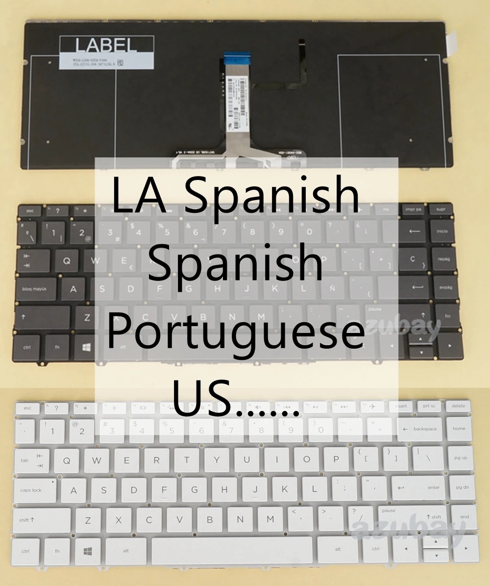 US-Portuguese-Latin-Spanish-Keyboard-For-HP-Spectre-13-af000-13-af500 ...
