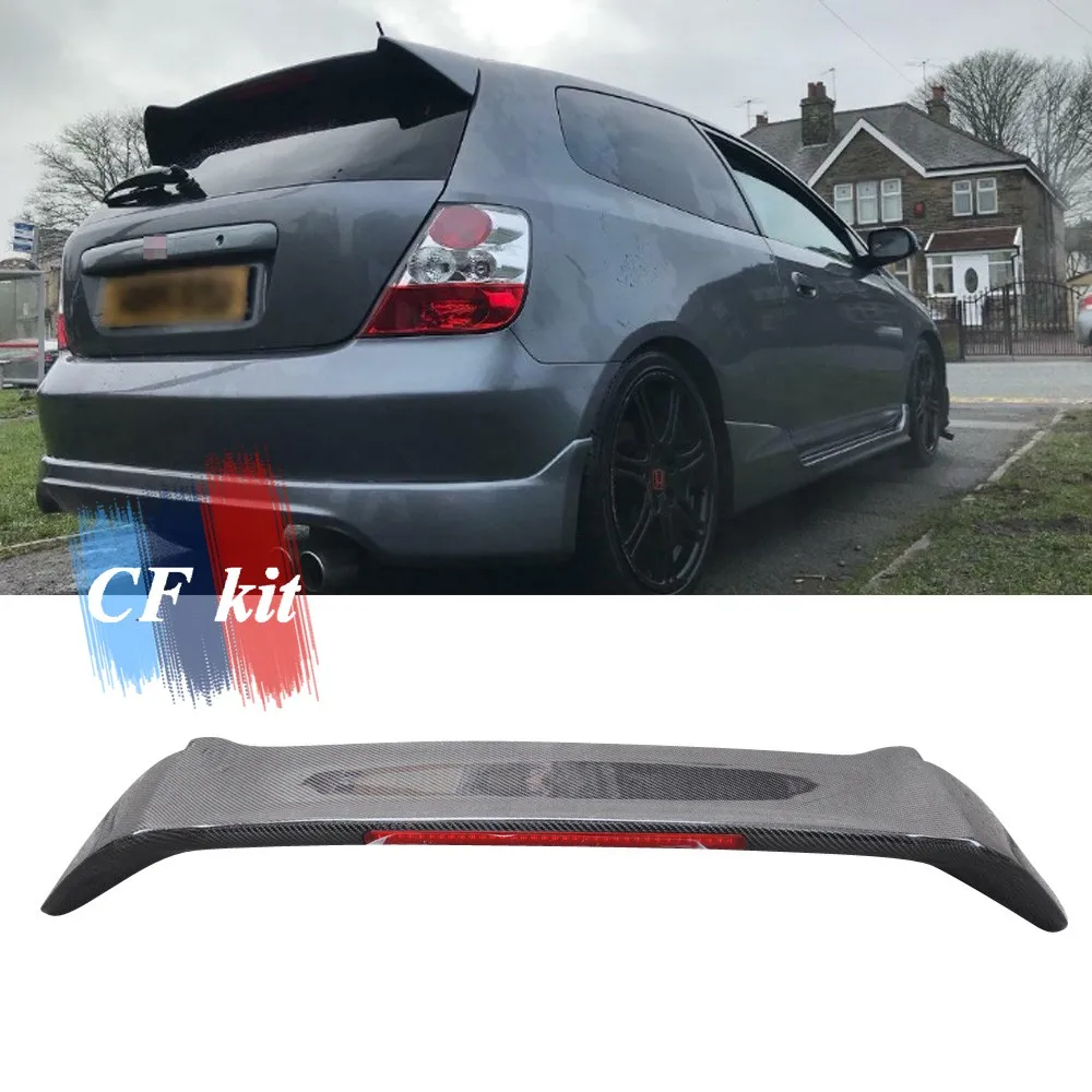 CF Kit Carbon Fiber Spoiler Mit LED Für Honda CIVIC 2001 2005 EP3 ...