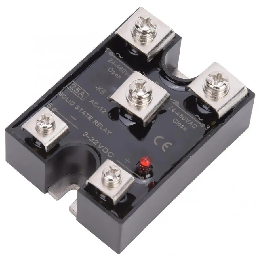 KB25DA 25A Single Phase Solid State Relay 1NO 1NC SSR DC3 32V ...