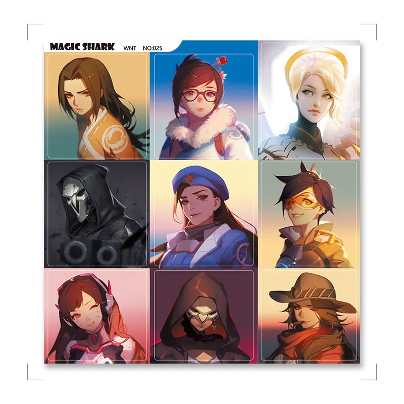 Magic Shark 3M Pikachu Mario Rabbit Naruto Butterfly Pokemon Sticker ...