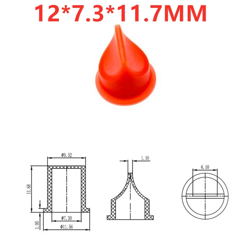 100PCS-Silicone-rubber-duckbill-valve-mini-one-way-duckbill-valve-12-7 ...