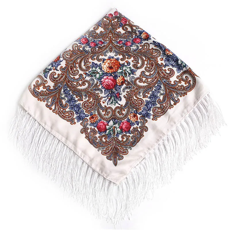 Scarf Shawls Russian Ukrainian Handkerchief Autumn Womens Head Scarves ...