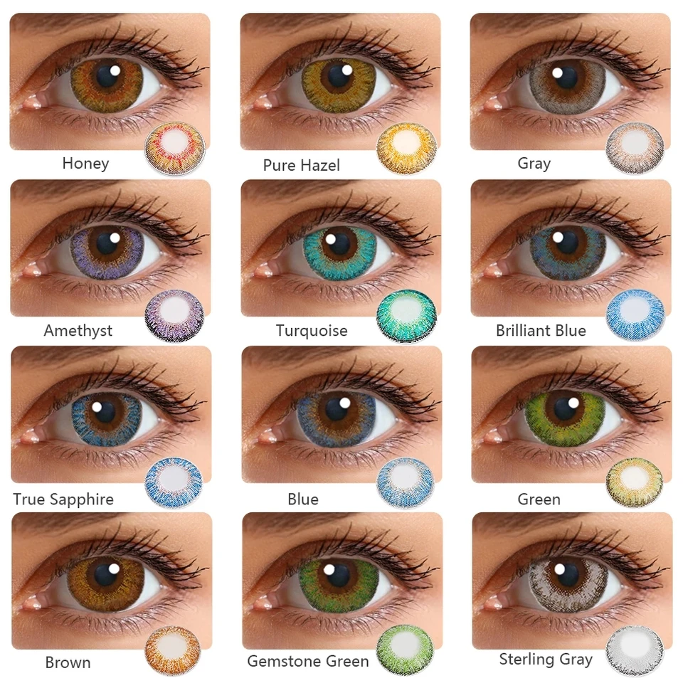 Contact Lens Colors Chart