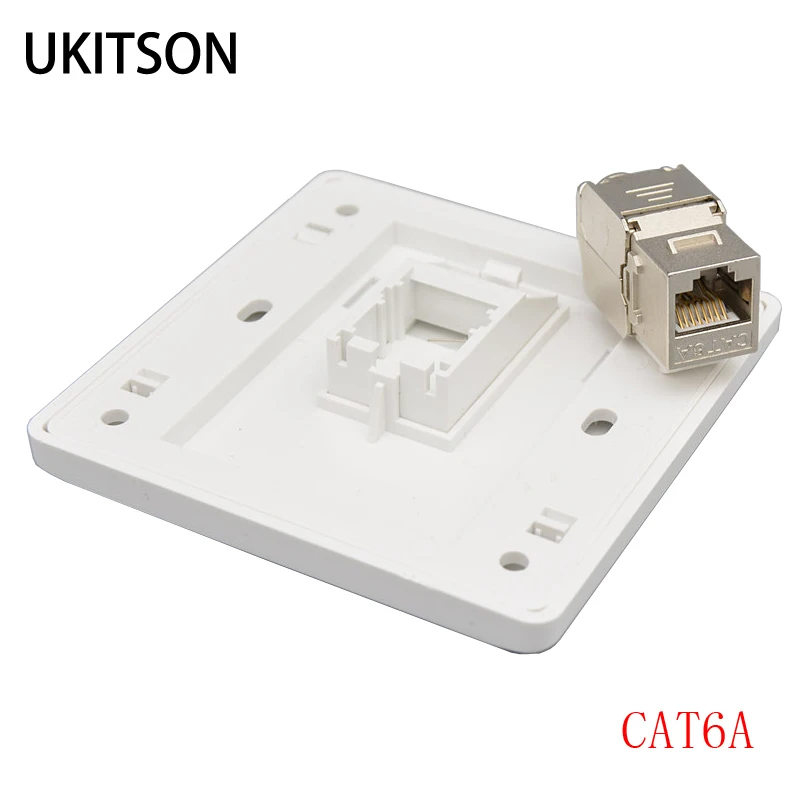 1 Socket Cat6a Rj45 Wall Panel Cat.6a 10gb Plug 86x86mm Usb - AliExpress
