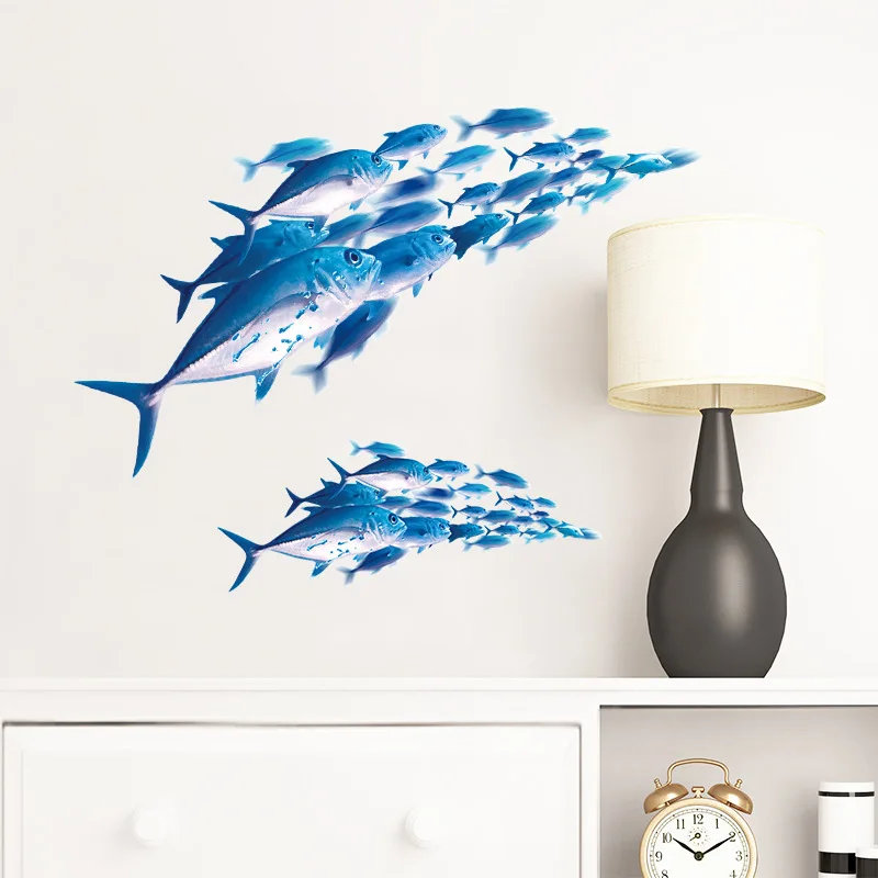 3D-Fishes-Wall-Stickers-Kids-Children-s-Rooms-Living-Room-Decoration ...