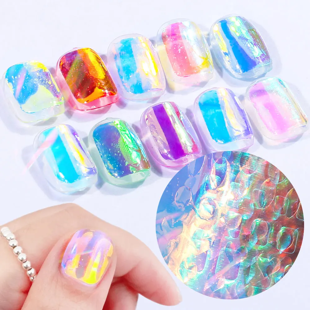 Nail-Art-Aurora-Ice-Cube-Aurora-Cellophane-Glass-Foil-Film-Sticker ...