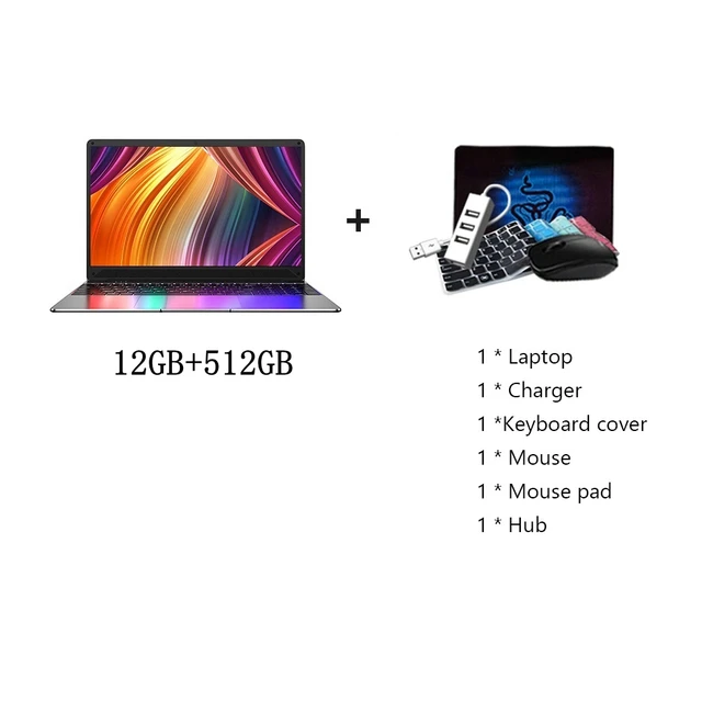 Dere R9 PRO 15.6 Inch Laptop 12GB RAM 256GB SSD Busines Notebooks ...