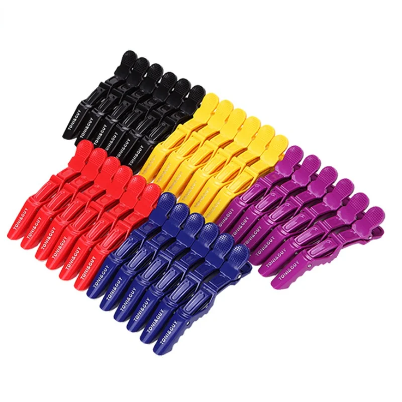 6pcs/lot Hairdressing Hair Clip Crocodile Plastic Clamps Claw Alligator ...