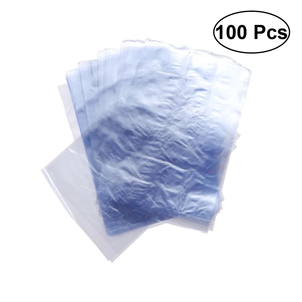 100 PCS PVC Shrink Wrap Bags Plastic Film Shrink Wrapping Bags For ...